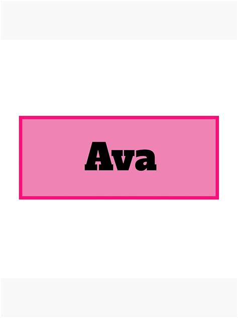 Ava Name Poster For Sale By Namematters Redbubble