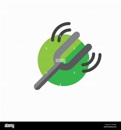 Tuning Fork Icon With A Sound Wave Image Stock Vector Image Art Alamy