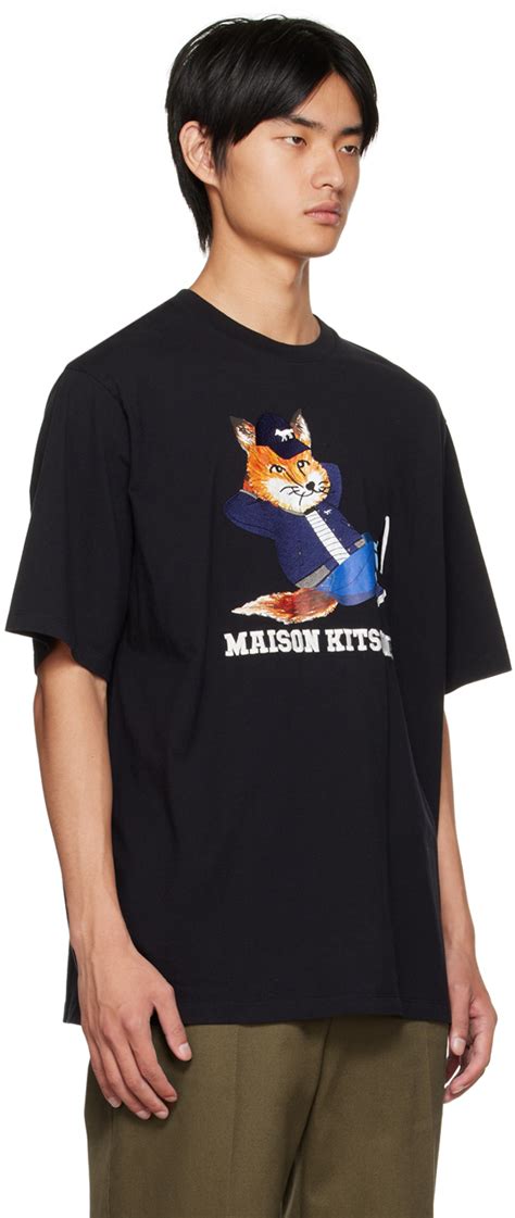 Maison Kitsuné Black Dressed Fox T Shirt Maison Kitsune
