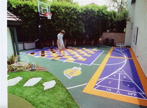 Small Back Yard Basketball Court Backyard Basketball Courts Home
