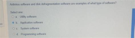 Antivirus Software And Disk Defragmentation Software