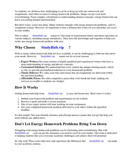 Energy Homework Problems Pdf Potential Energy Velocity