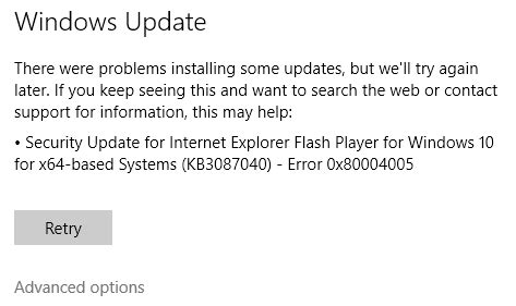 Windows Update Fails To Install KB For Windows PC Perspective