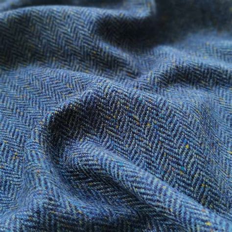 Eske Navy And Blue Herringbone Flecked Donegal Tweed Magee 1866
