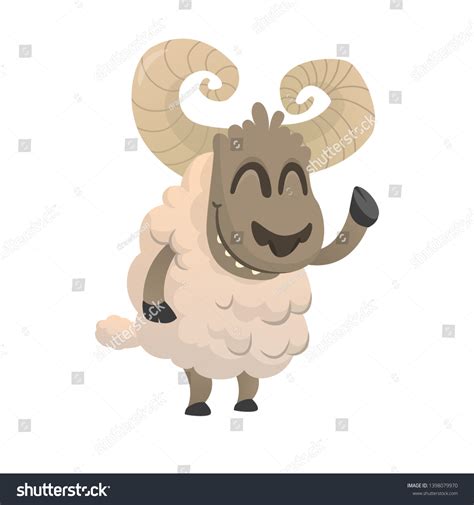 Cute Cartoon Sheep Character Illustration Stock Illustration 1398079970