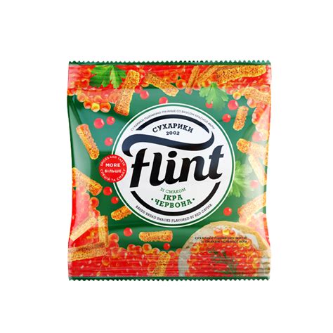 Купить ГРЕНКИ "FLINT" КРАСНАЯ ИКРА по лучшей цене - Beer Time