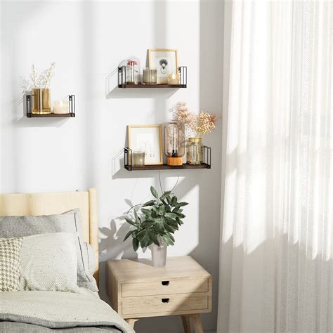 Sriwatana Rustic Floating Shelves Wall Mount Set Of 3