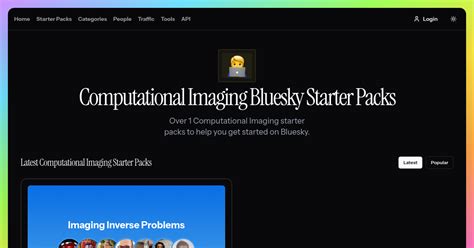 Computational Imaging Bluesky Starter Packs [1 Lists • Jun 2025]