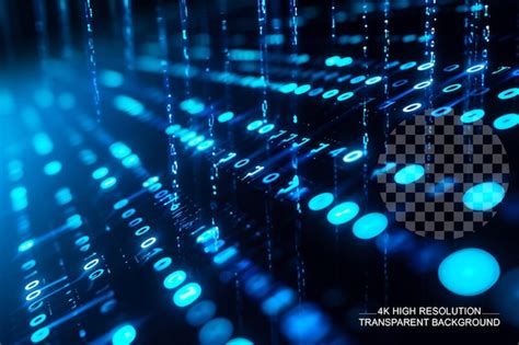 premium psd 2d illustration of abstract digital binary data on