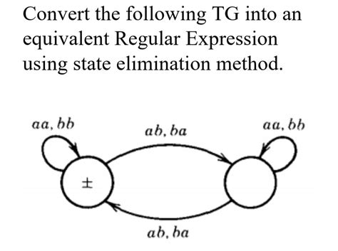 Solved Convert The Following Tg Into An Equivalent Regular
