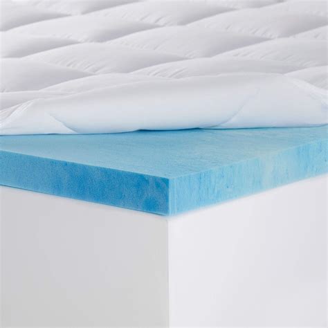 Sleep Innovations 4 Inch Dual Layer Gel Memory Foam Mattress Topper
