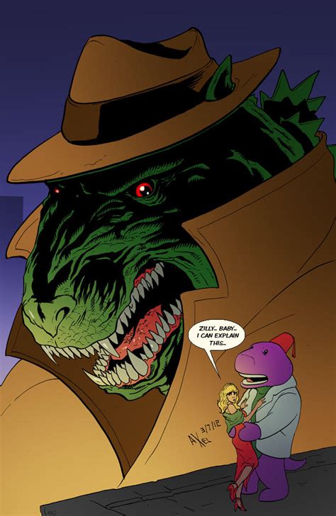 Godzilla Vs Barney The Beginning Godzilla Know Your Meme