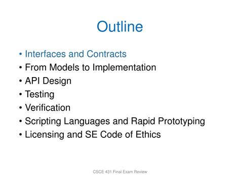 ppt csce 431 final exam review powerpoint presentation free