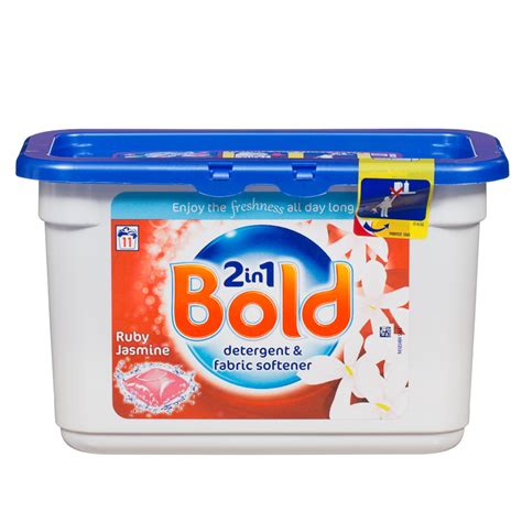 Bandm Bold 2 In 1 Detergent And Fabric Softener Ruby Jasmine 11 X 35g 236781