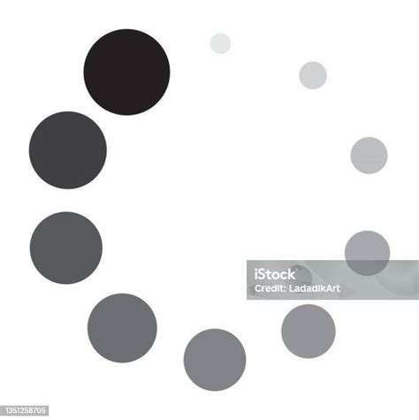 Loading Circle Icon Waiting Symbol Process Indicator Stock Illustration
