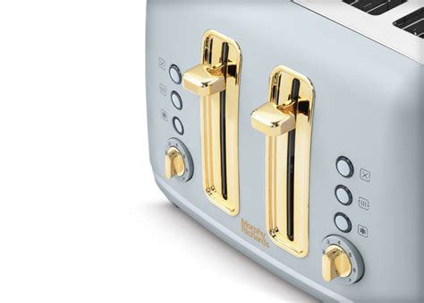 Accents Gold 4 Slice Toaster Ocean Grey Morphy Richards Uk