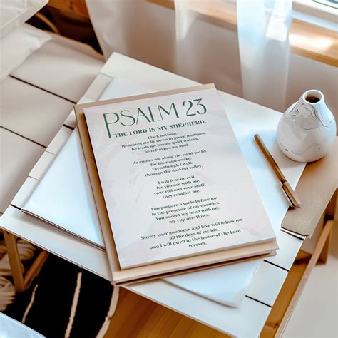 Printable Psalm 23 Poster Digital Bible Quote Wall Art Ready To Print
