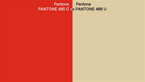 Pantone 485 C Vs Pantone 468 U Side By Side Comparison