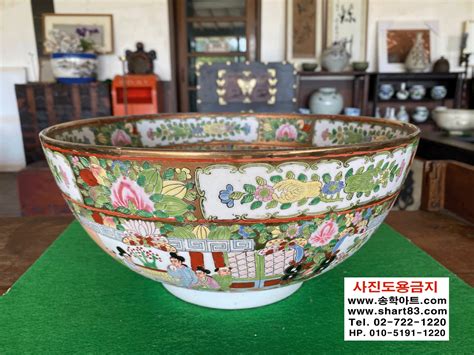 [영상소품 대여] 중국분채도자기 중국대반 중국도자기 대형물그릇 화려한도자기 대형대접도자기 송학아트 옛날물건ㅣ