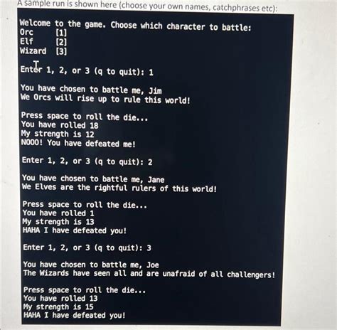 Solved Game Characters Design An Abstract Base Class
