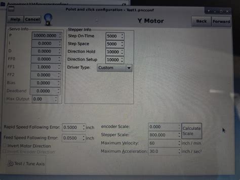 Axis Tuning Linuxcnc