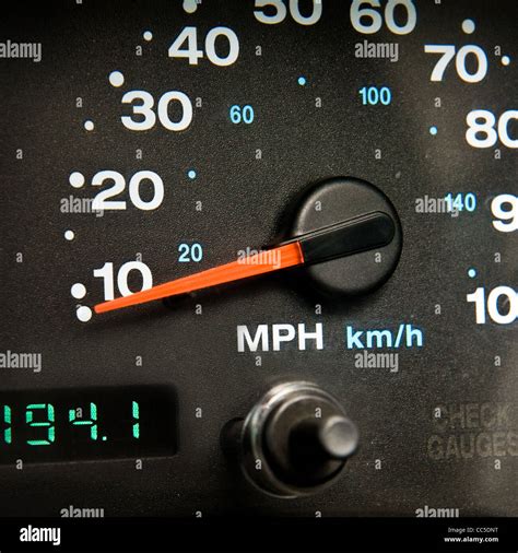 Odometer On The Dashboard Of An Automobile Stock Photo Alamy