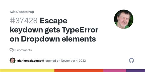 Escape Keydown Gets Typeerror On Dropdown Elements · Issue 37428