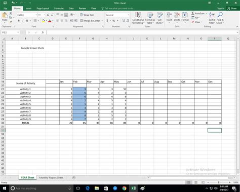 vba adding the total of the previous month to the selected month