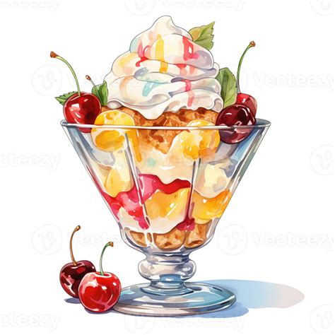 Delicious Ice Cream Sundae 27147442 Png