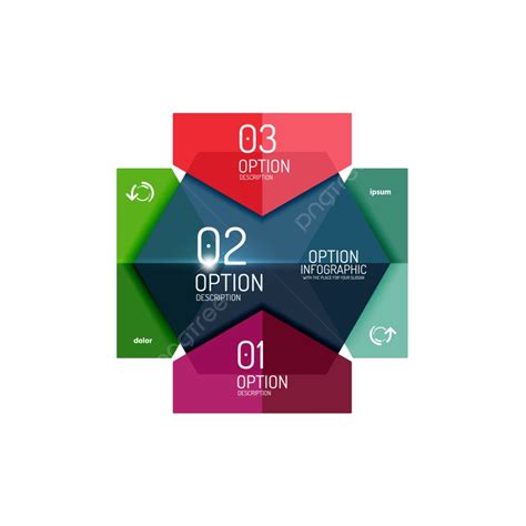 3 Option Infographic Vector Png Images Paper Business Option Button