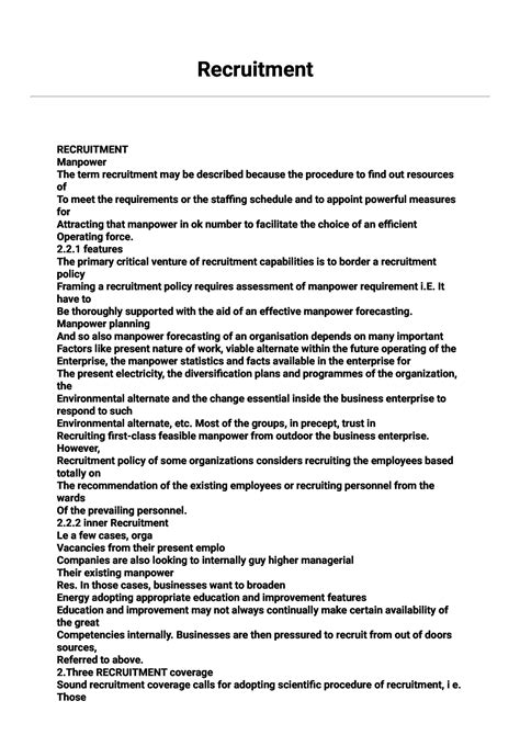 Recruitment In Human Resource Management Recruitment Recruitment