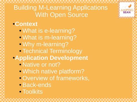 M Learning Application Development With Open Source Ppt