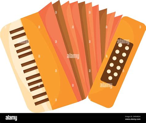 Isolated Colored Accordion Musical Instrument Vector Stock Vector Image