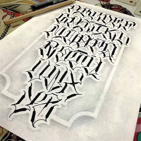 Tattoo Lettering Alphabet Tattoo Lettering Design Chicano Tattoos