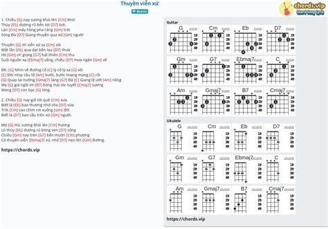 Chord Thuyền Viễn Xứ Tab Song Lyric Sheet Guitar Ukulele