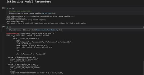 Parser Error And Syntax Error When Doing Predictions Issue Moj Analytical Services