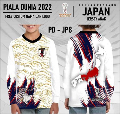 Promo Jersey Piala Dunia 2022 Qatar Baju Bola Anak Timnas Japan Lengan
