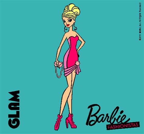 Dibujo de Barbie Fashionista pintado por Lasmitica en Dibujos net el día a las