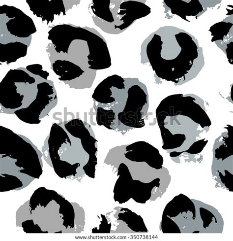 Seamless Pattern Snow Leopard Pelt Texture Stock Vector Royalty Free