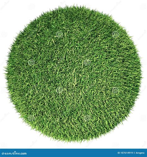 Environment Green Fresh Grass Globe Or Planet Isolated Stock