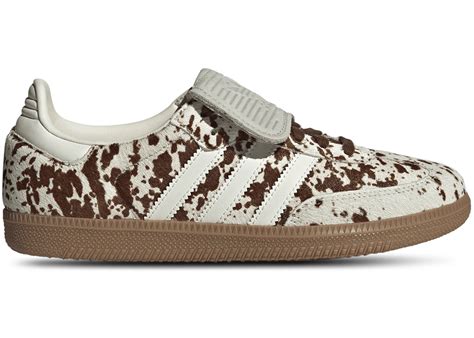 Adidas Samba Lt Cow Print Brown White Womens Js3931 Us