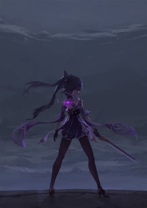 X Px Free Download HD Wallpaper Genshin Impact Artwork Keqing Genshin Impact