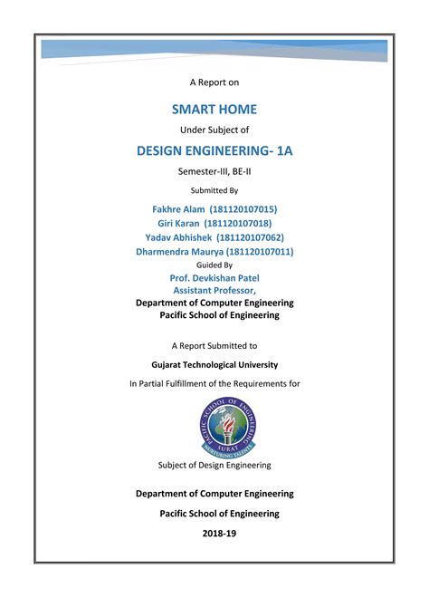 De Report Gtu Sem 3 PDF