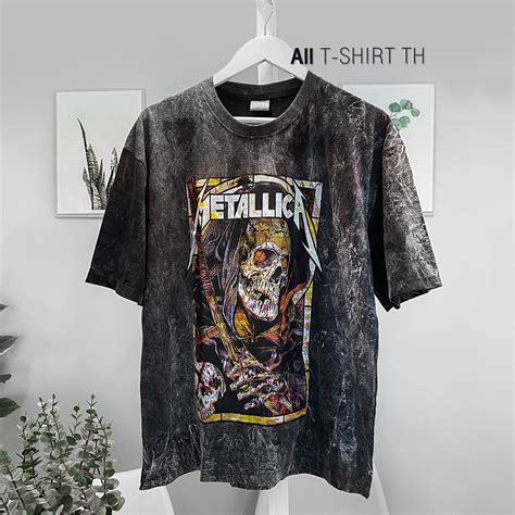 เสื้อวินเทจยุค 9 0 ลายหน้าผี ของแท้100 ผ้าคอตตอนฟอก100 Jt Shirt Shop Thaipick