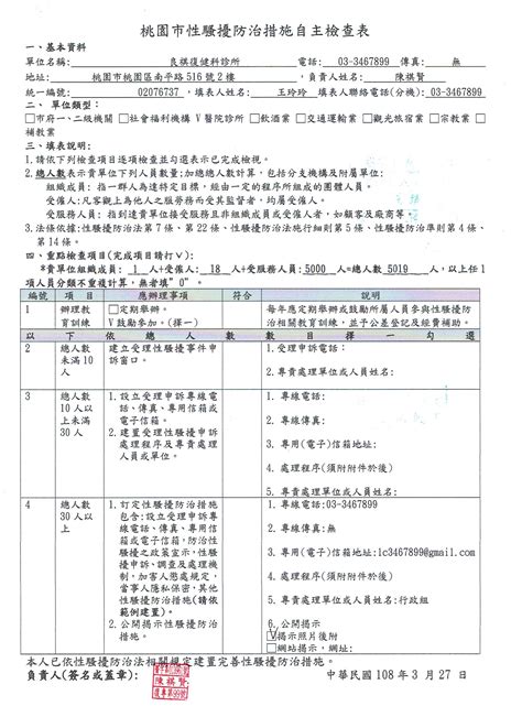 性騷擾防治、申訴及調查處理要點 良祺復健