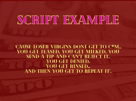 Findom Script JOI Edging NSFW Adult Content Creators Onlyfans Ideas OF Tips Femdom Ppv Fan