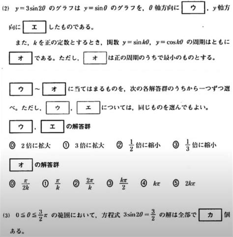 2年「共通テスト早期対策模試・数学Ⅱb」第1⃣問[1]「三角関数」≪level 3≫ カリスマ塾長！タイガーblog