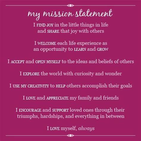 Personal Mission Statement