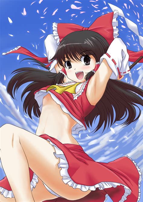 Rule 34 Armpits Arms Behind Head Arms Up Blush Bow Brown Hair