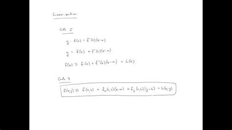 Linearization Calc 3 Youtube